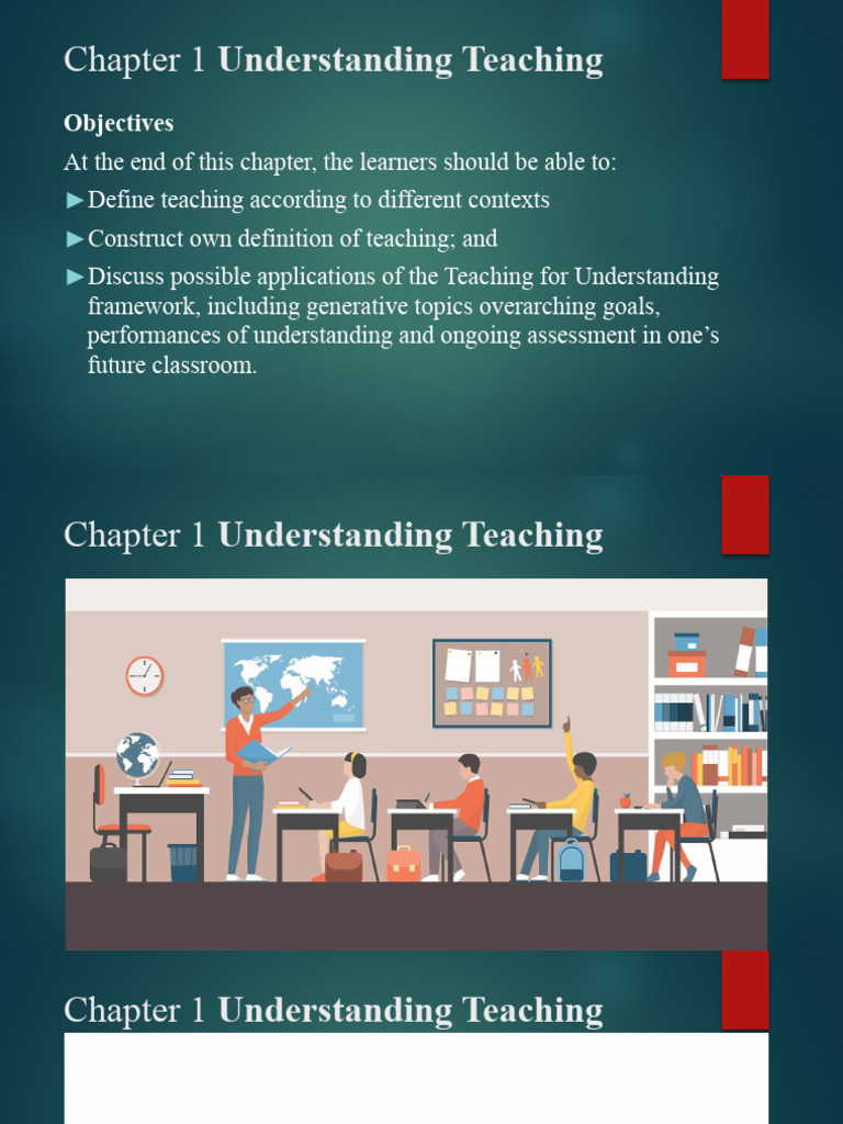 Chapter 1 Understanding Teaching | PDF | Educational Assessment | Teachers