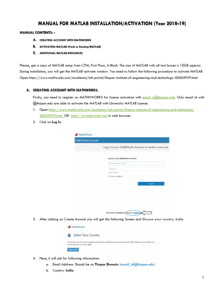 Activate - Matlab Year2018 19 | PDF | Matlab | Password