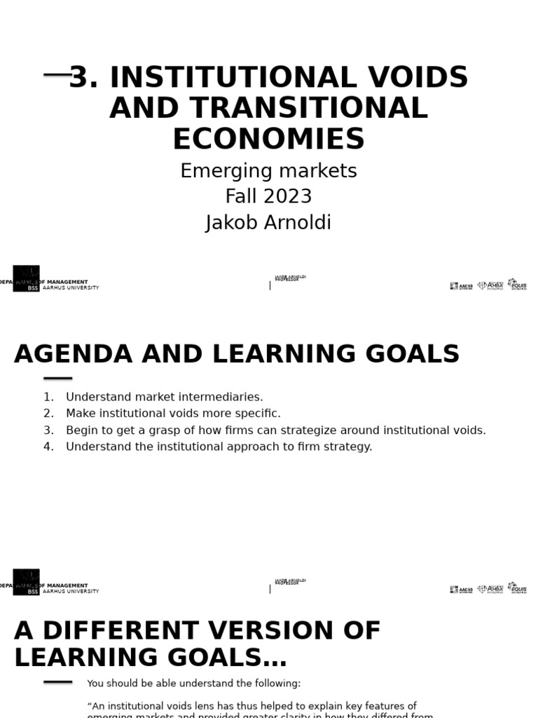 L03 - Voids and Transitional Economics | PDF | Market (Economics ...