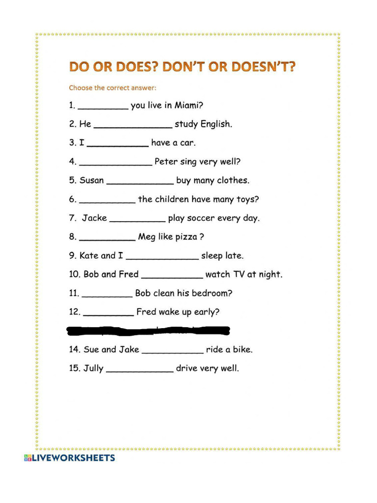 Do Does 3 | PDF