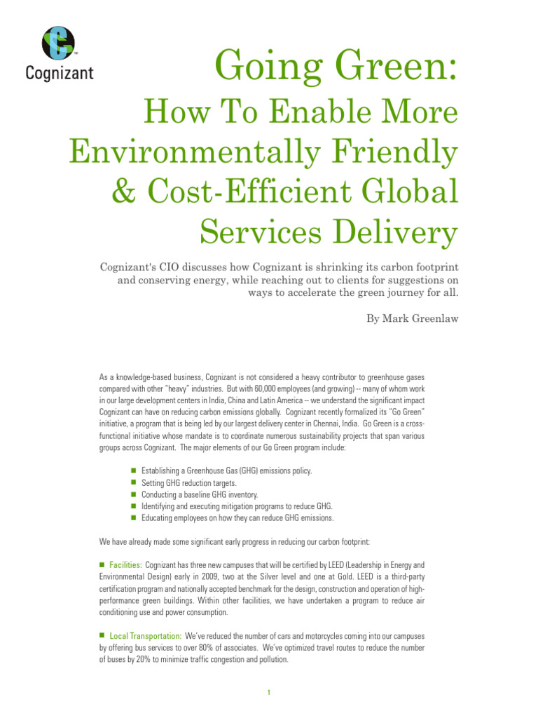 Go Green Initiative | Download Free PDF | Data Center | Efficient ...