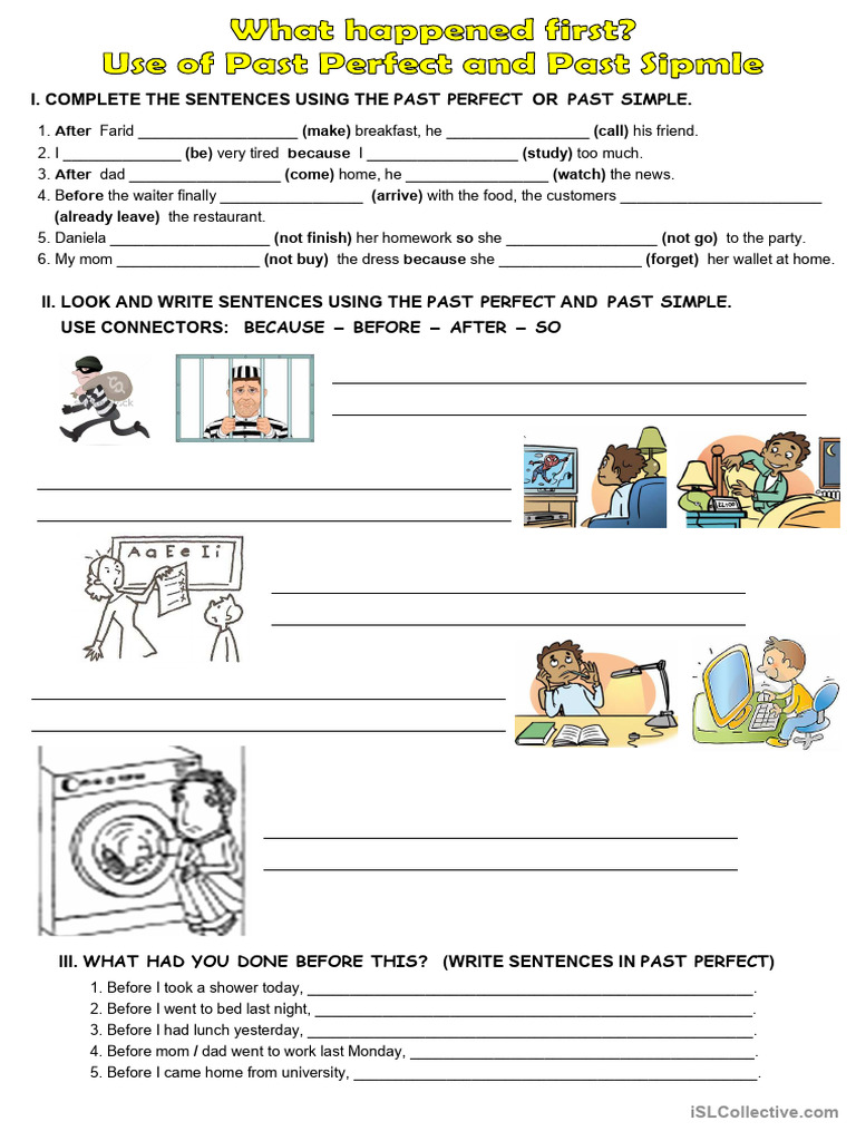 What Happened First - Use of Past Perfect and Past Simple | PDF