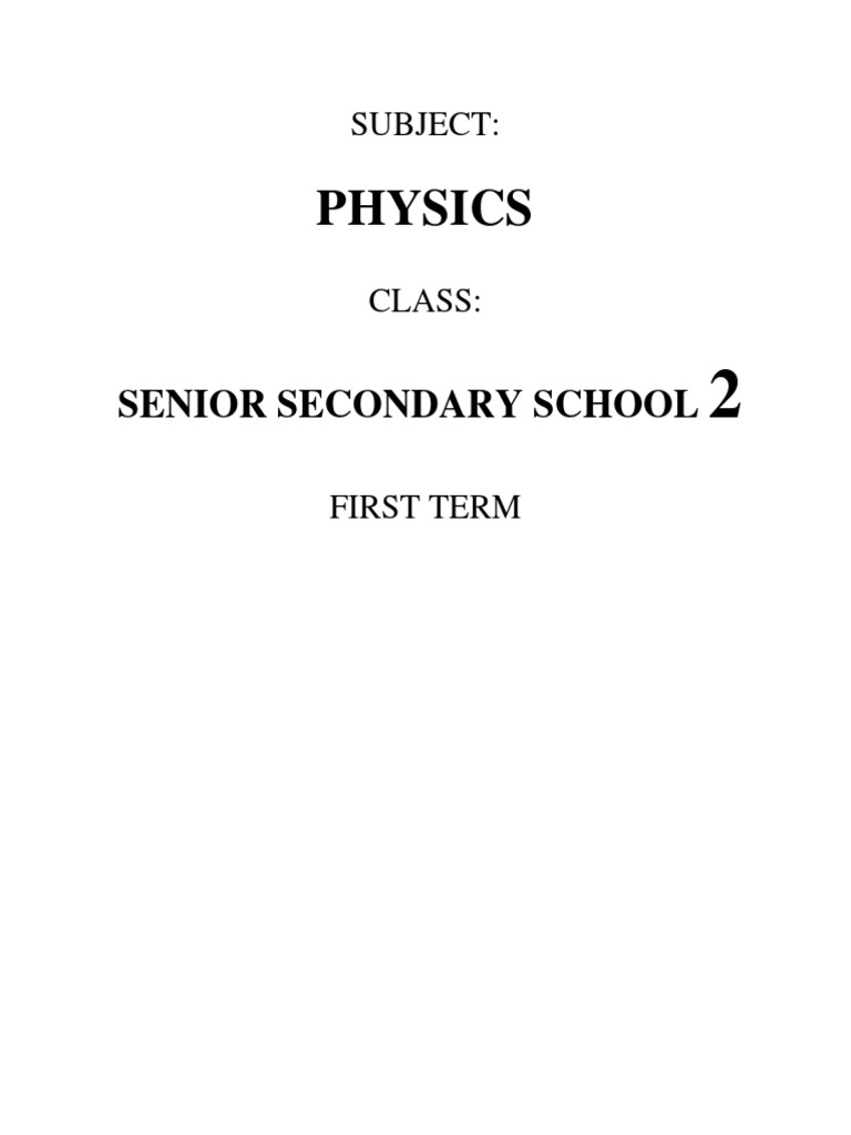 SS2 First Term Lesson Note | PDF | Waves | Evaporation