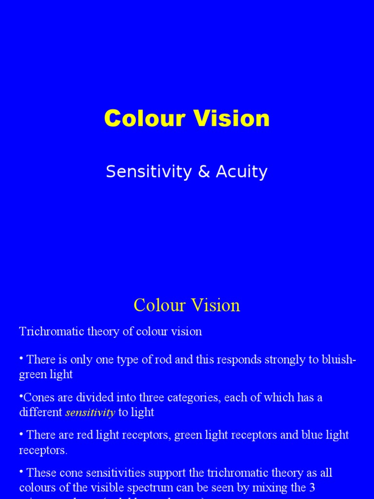 Colour Vision | PDF | Science & Mathematics