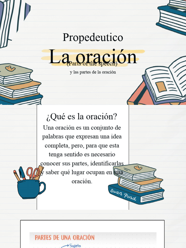 Partes de la Oración Explicadas | PDF | Oración (Lingüística) | Adverbio