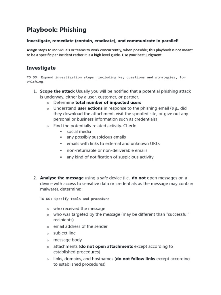 Playbook - Phishing from Github | PDF | Phishing | Security