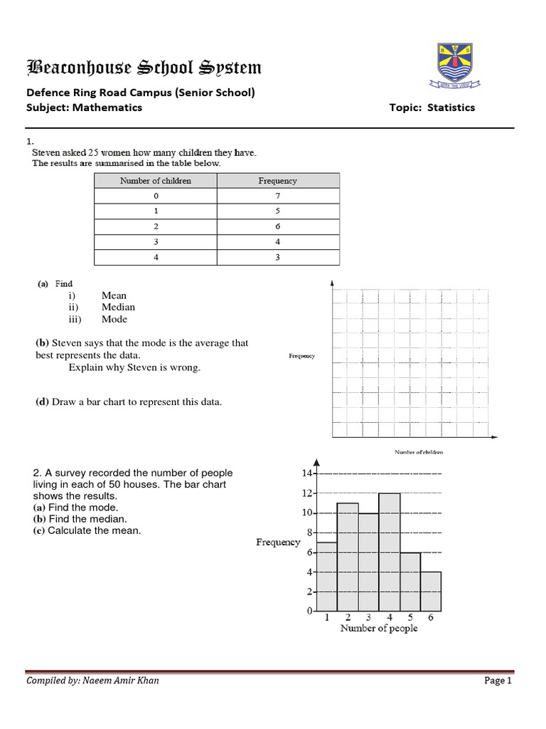 Worksheet Statistics | PDF