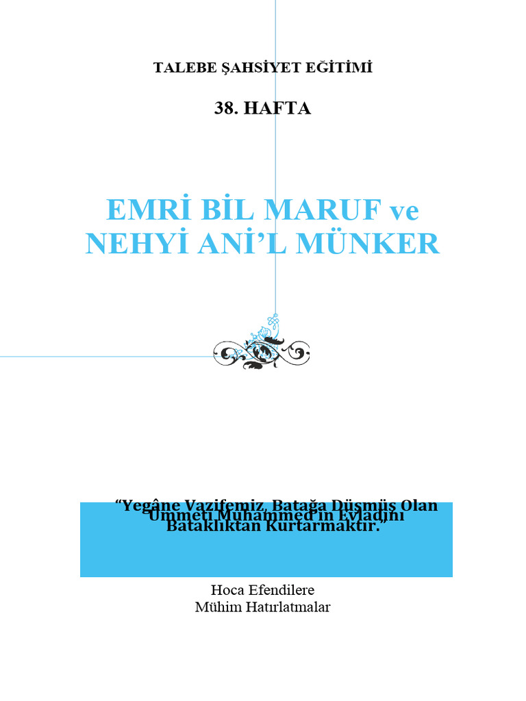 38-Emri̇ Bi̇l Maruf | PDF