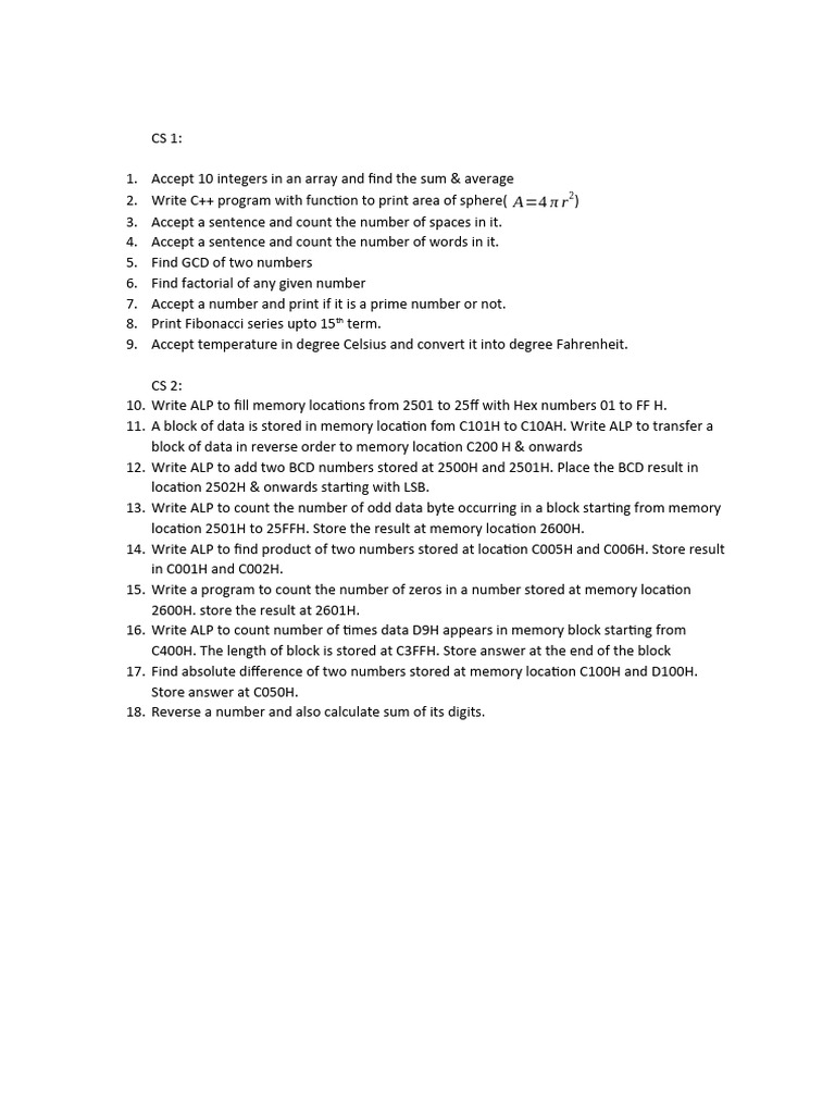 CS Practical Questions | PDF