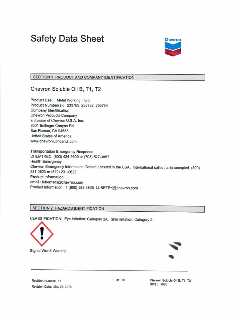Chevron Soluble Oilb | PDF