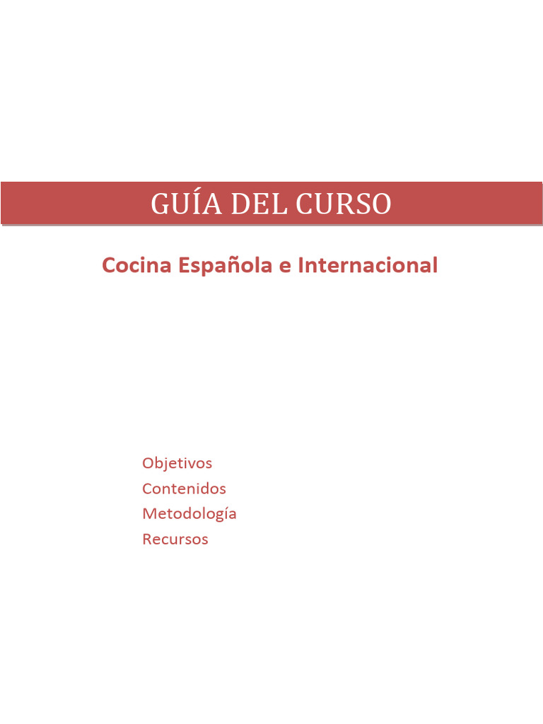 Guía - Del - Alumno Cocina | PDF | Enseñando | Cocina