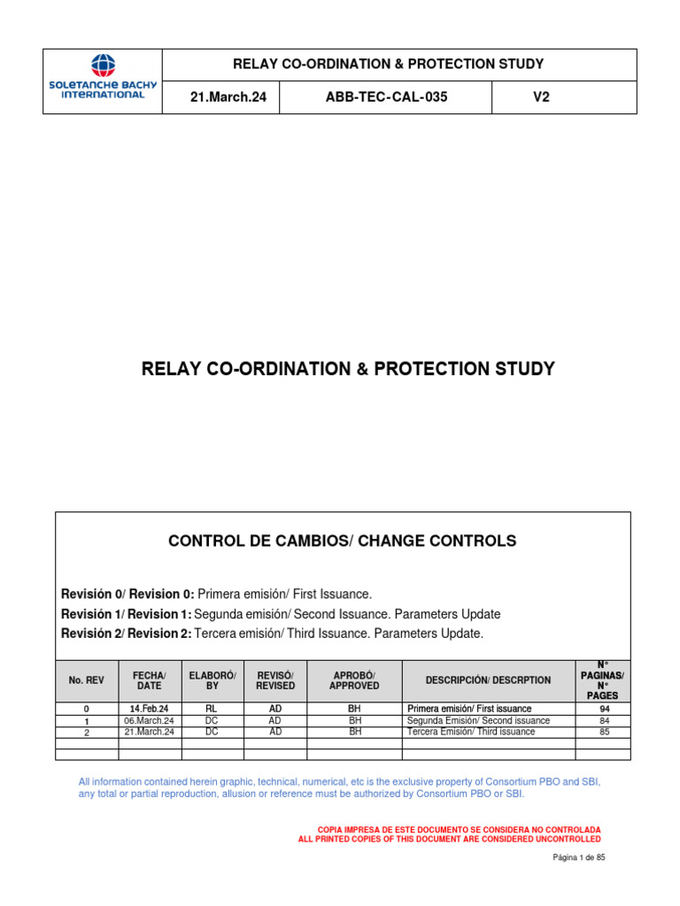 ABB-TEC-CAL-035_RELAY CO-ORDINATION PROTECTION STUDY-V2 | PDF ... ABB-TEC-CAL-035_RELAY CO-ORDINATION PROTECTION STUDY-V2 | PDF ...