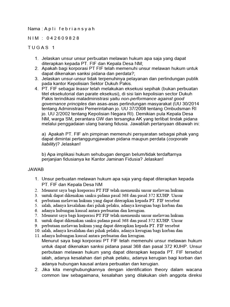 Apli TAP Tugas 1 | PDF