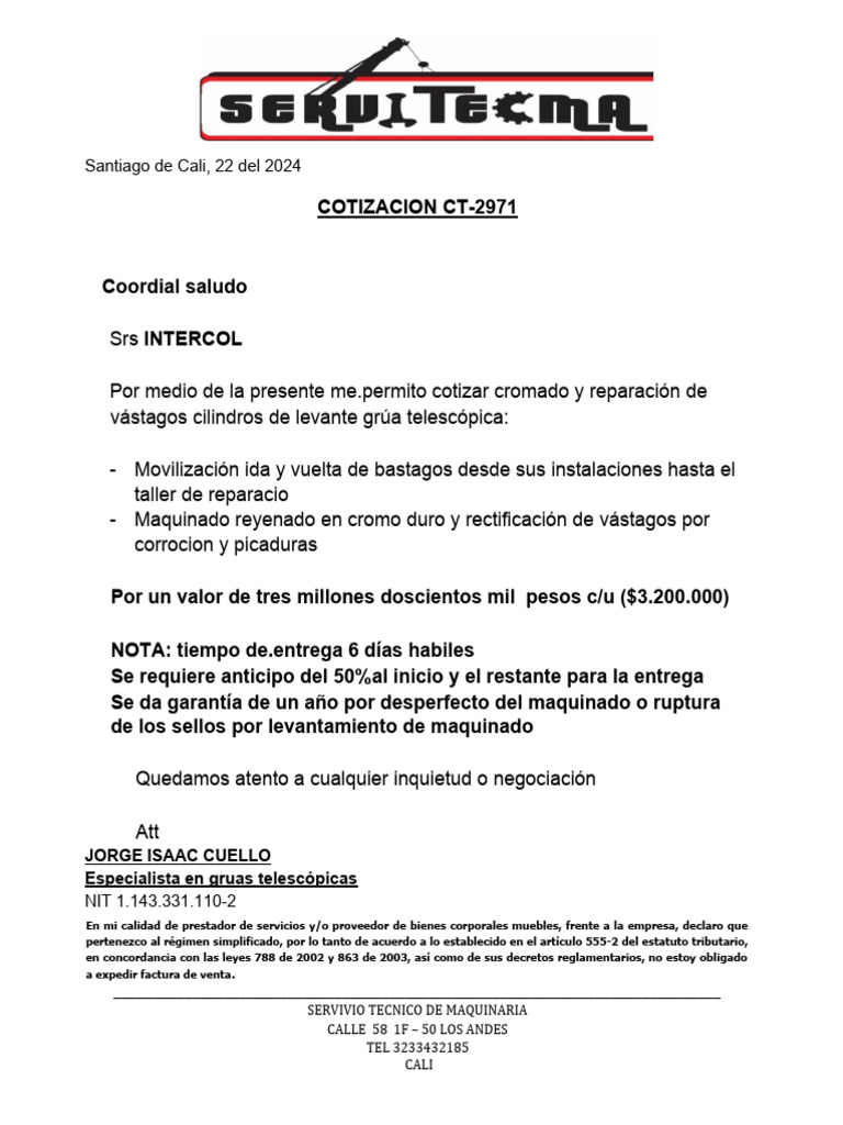 Hidrolavadora Intercol | PDF