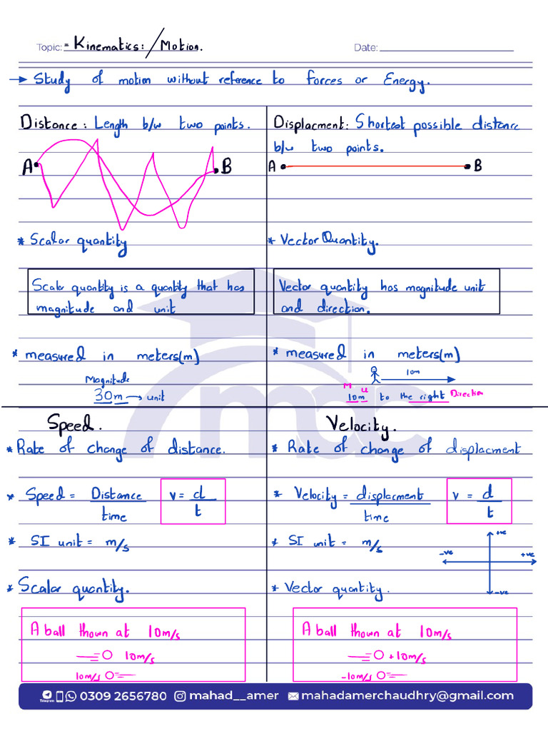 Kinematics O Levels | PDF | Velocity | Acceleration