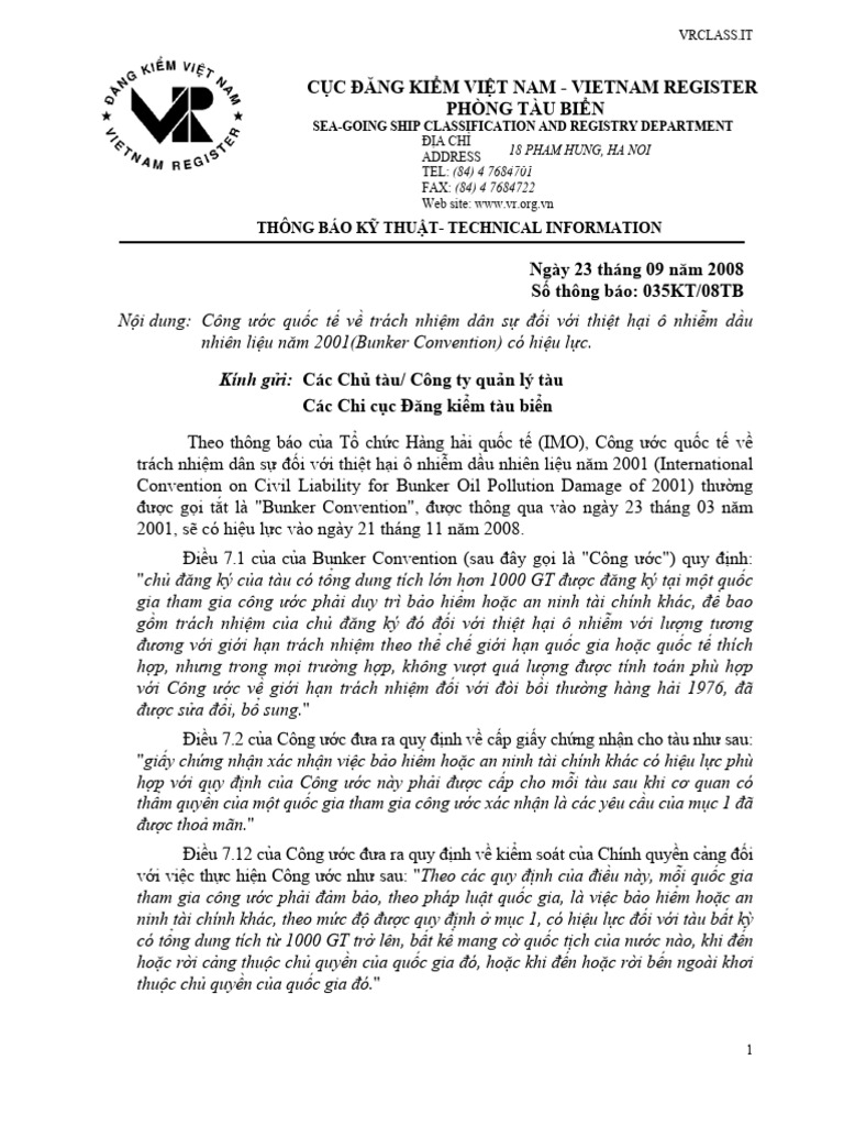 Bunker Convention | PDF