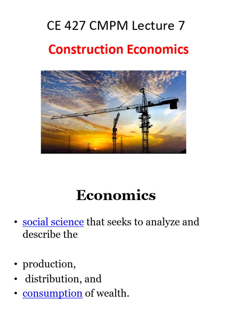 CMPM Lecture 7 Economics | PDF | Interest | Depreciation CMPM Lecture 7 Economics | PDF | Interest | Depreciation