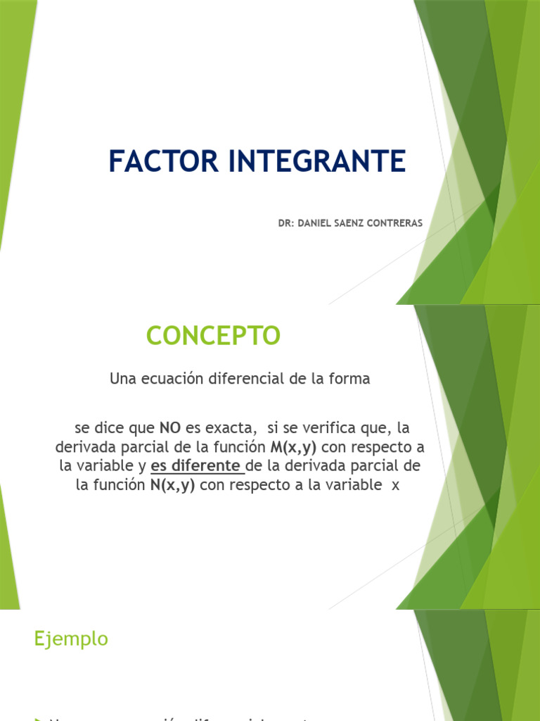Factor Integrante | PDF | Ecuaciones | Integral