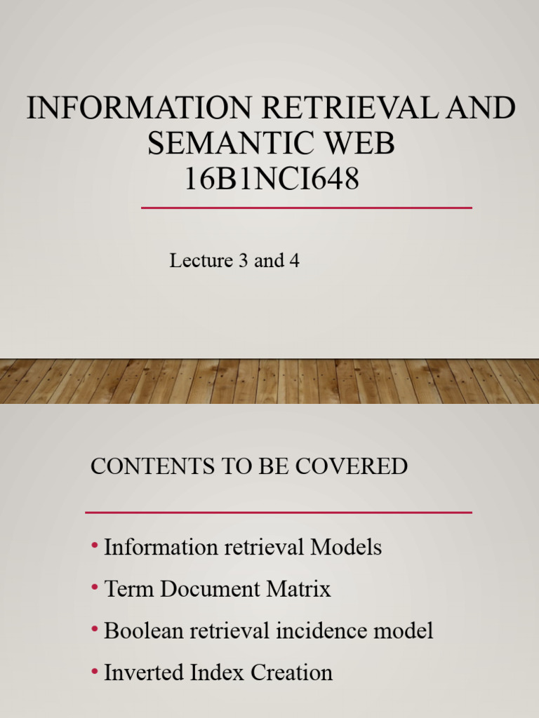 L3L4 IRSW Boolean Retrieval | PDF | Information Retrieval | Information