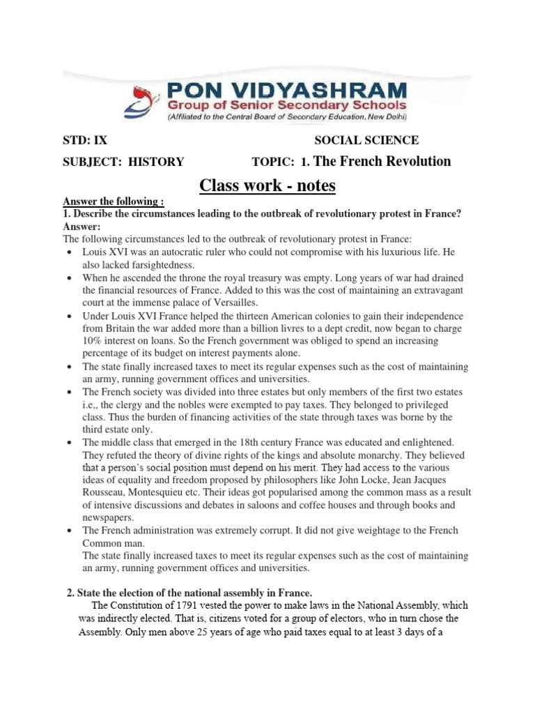 9th French Revolution notes | PDF | Slavery | Maximilien Robespierre