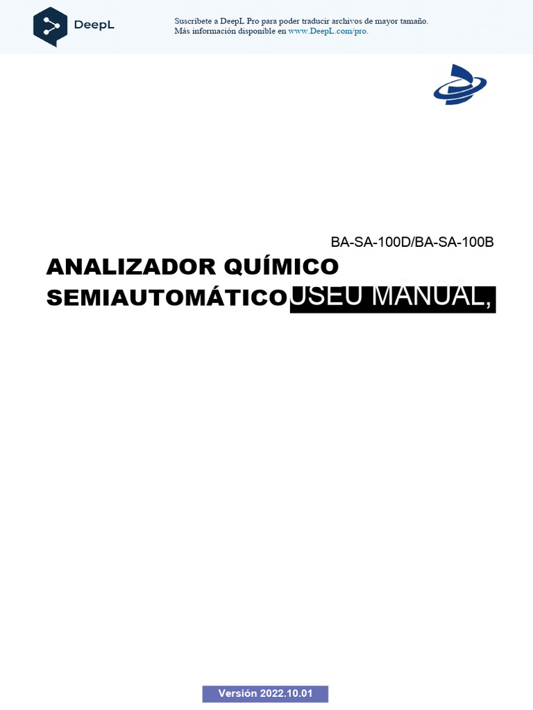 User Manual of BA-SA-100D Es | PDF | Óptica | Ligero