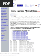SAP MM Transaction Keys CheatSheet | PDF