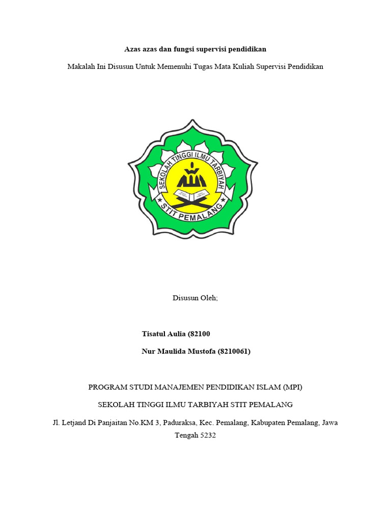 Azas&fungsi Supervisi | PDF