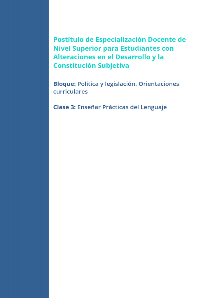 B2 - C3 - Enseñar Prácticas Del Lenguaje | PDF | Enseñando | Salón de ...