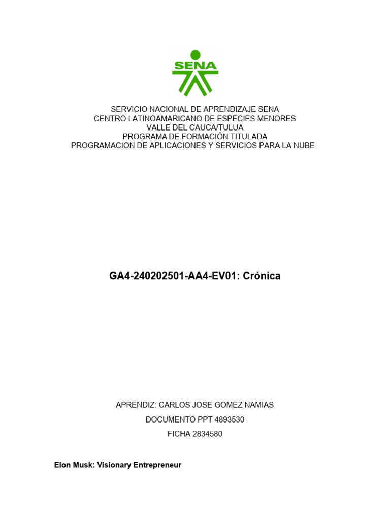 GA4 240202501 AA4 Cronica | PDF
