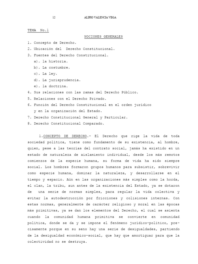 DER. CONST. TEMA No. 1 | PDF | Constitución | Caso de ley