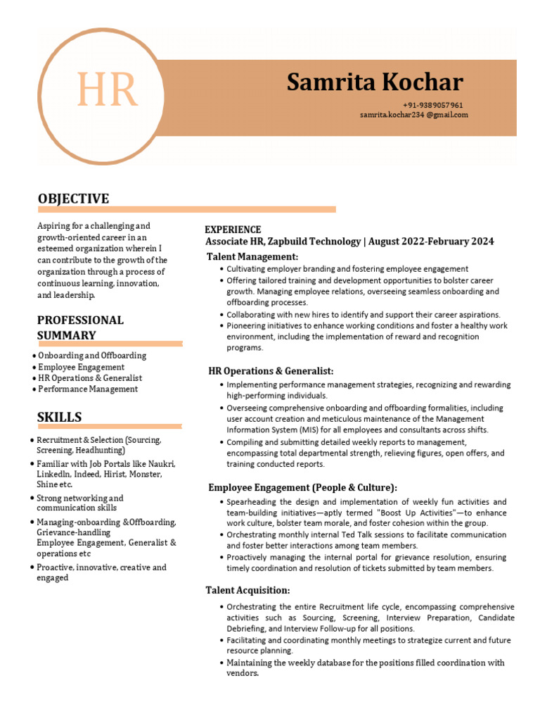 Samrita CV | PDF | Human Resources | Recruitment