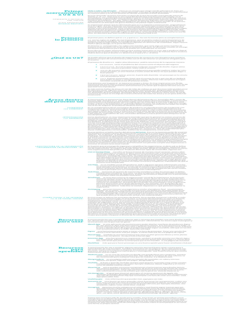 UI&UX Mica Maltinti | Descargar gratis PDF | Interfaz de usuario | Interfaces gráficas de usuario