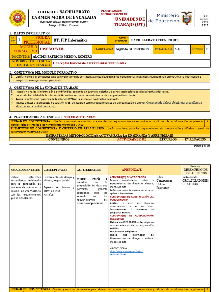 Ut2, Diseño Web, Segundo | PDF | HTML | Multimedia