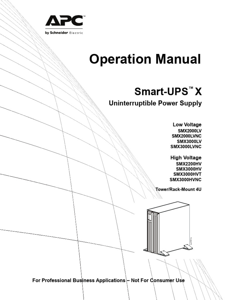Operation Manual: Smart-UPS X | PDF | Switch | Alternating Current