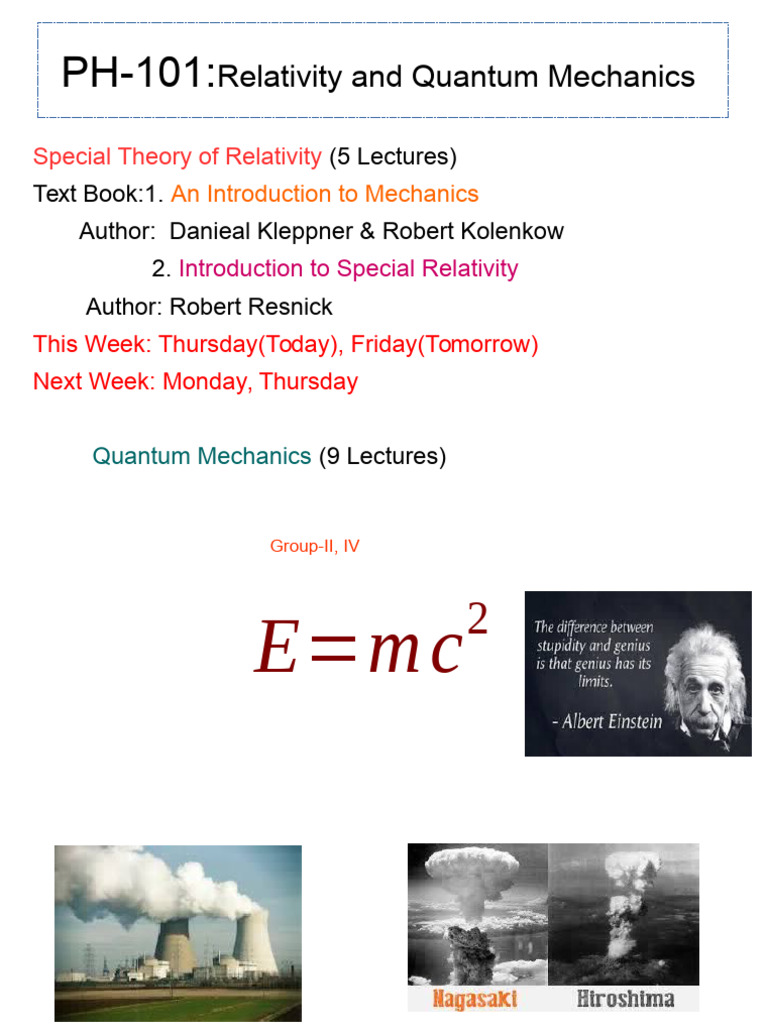 Relativity PDF | PDF | Special Relativity | Classical Mechanics