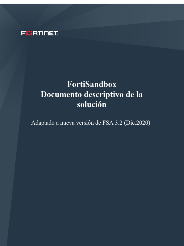 FortiSandbox Descriptivo | PDF | Computación en la nube | Malware