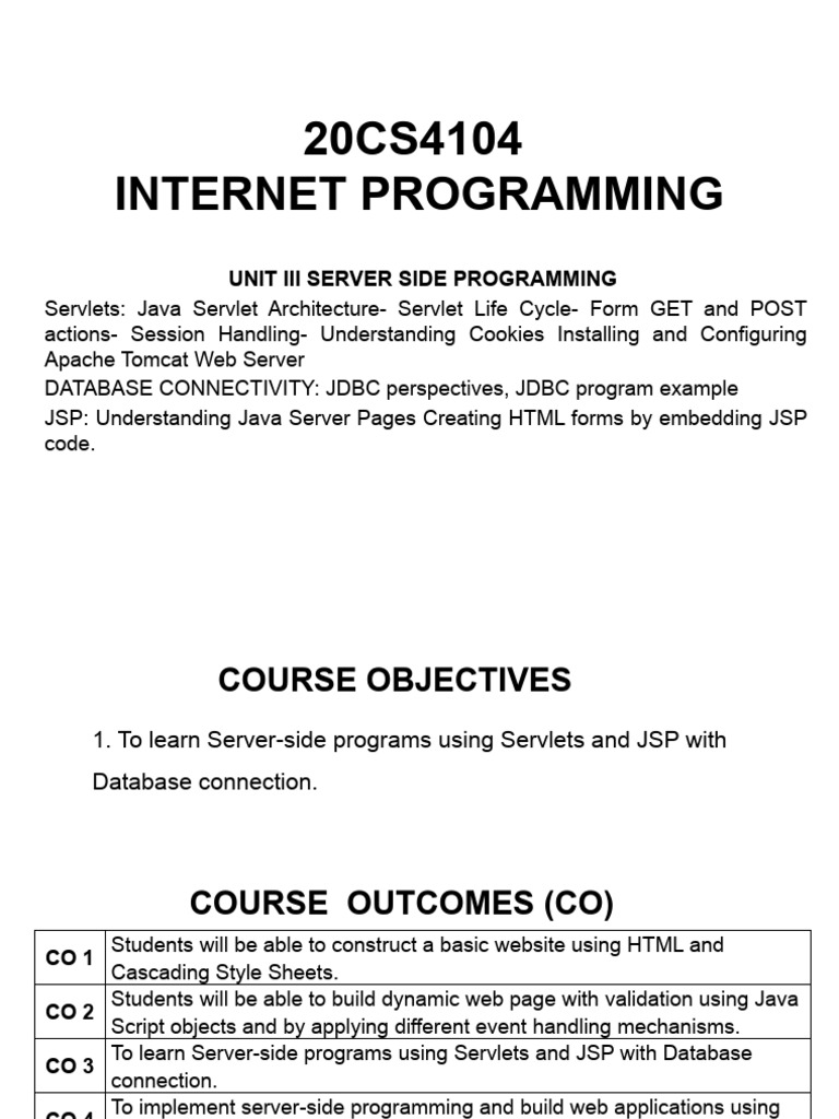 Server-Side Programming with Java Servlets | PDF | Software Engineering | Software