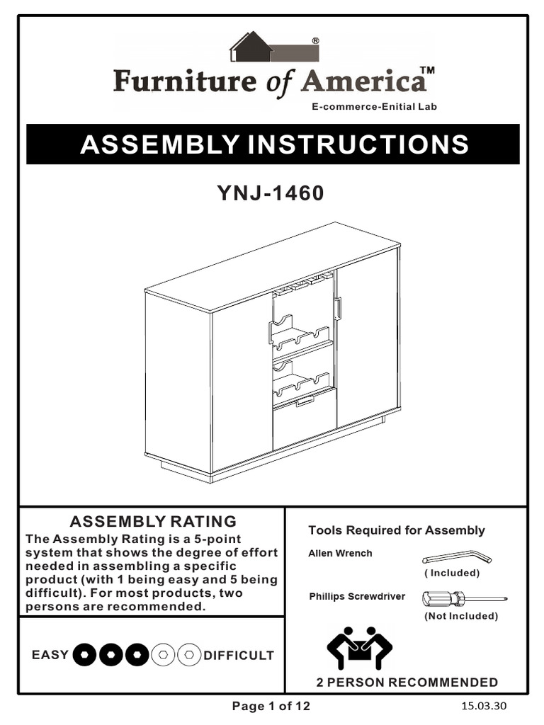 Assembly Instructions | PDF | Screw | Manufactured Goods