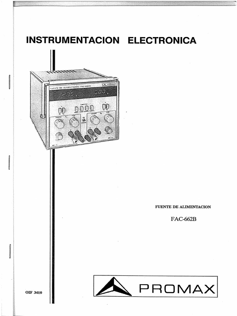 Promax Fac 662b Manual | PDF