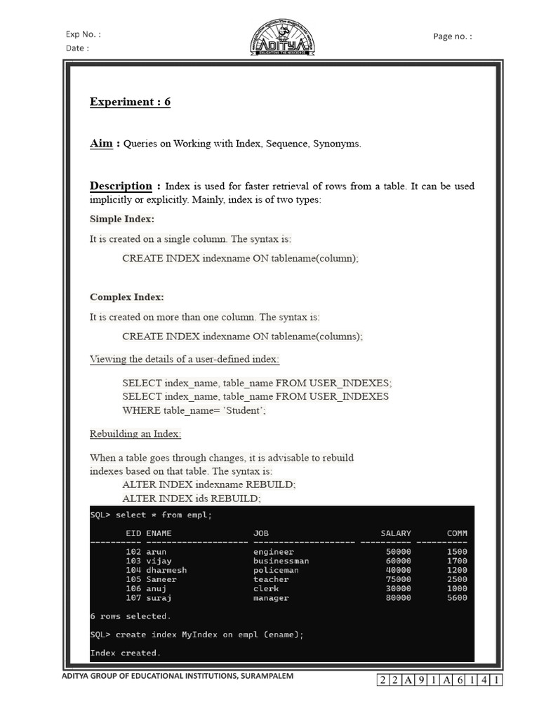 DBMS 6 | PDF