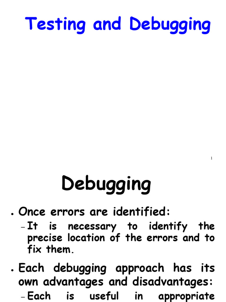 Class 18 | PDF | Debugging | Computer Programming