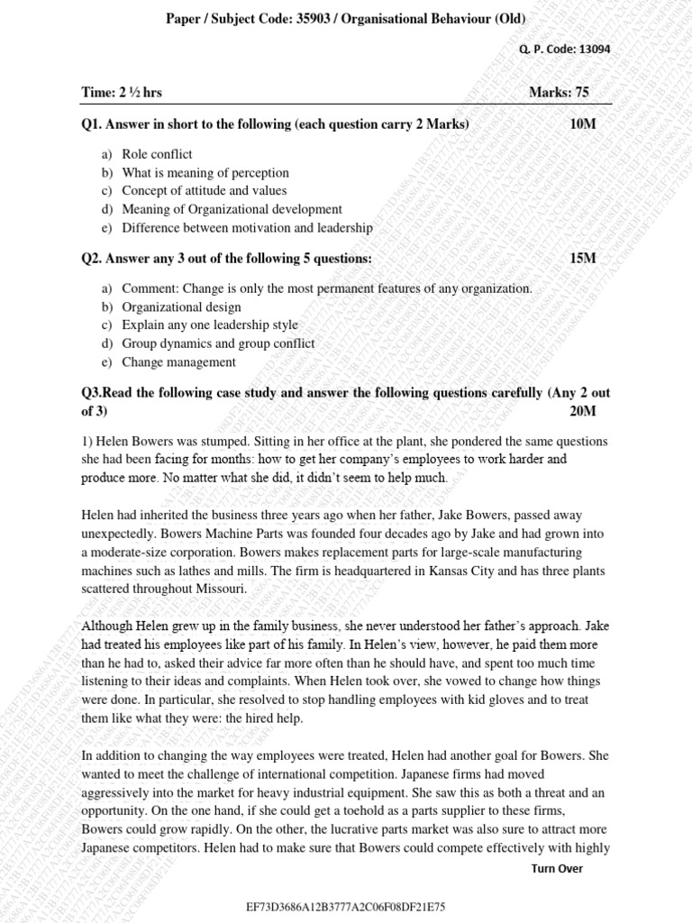 Time: 2 Hrs Marks: 75 Q1. Answer in Short To The Following (Each Question Carry 2 Marks) 10M ...