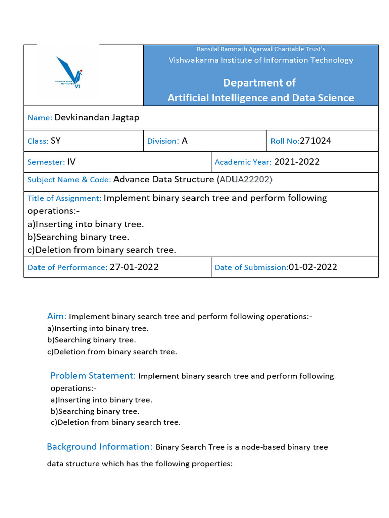 Devkinandan ADS Ass3 | PDF | Algorithms And Data Structures | Computer Programming