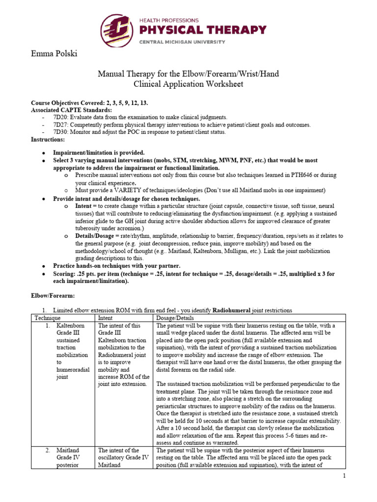 Elbow Forearm Wrist Hand Worksheet 2023 | Download Free PDF | Elbow ...