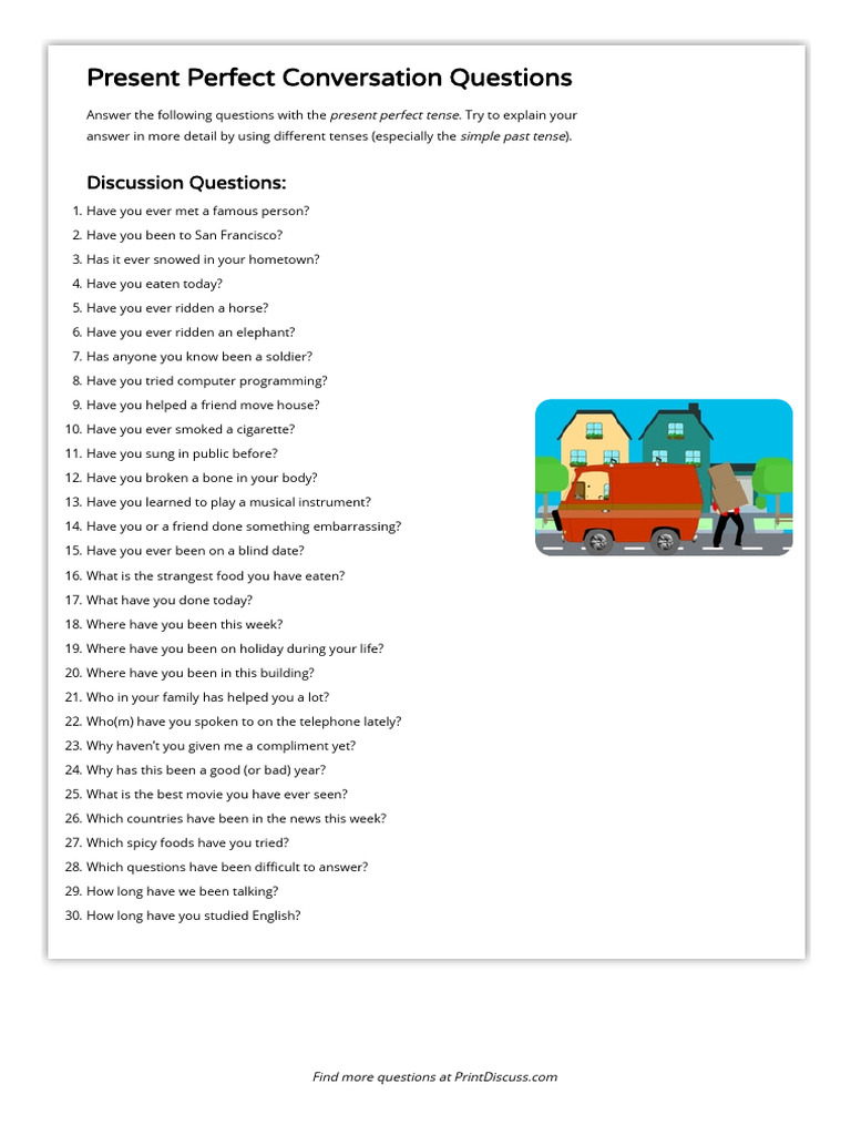 Present Perfect Questions | PDF