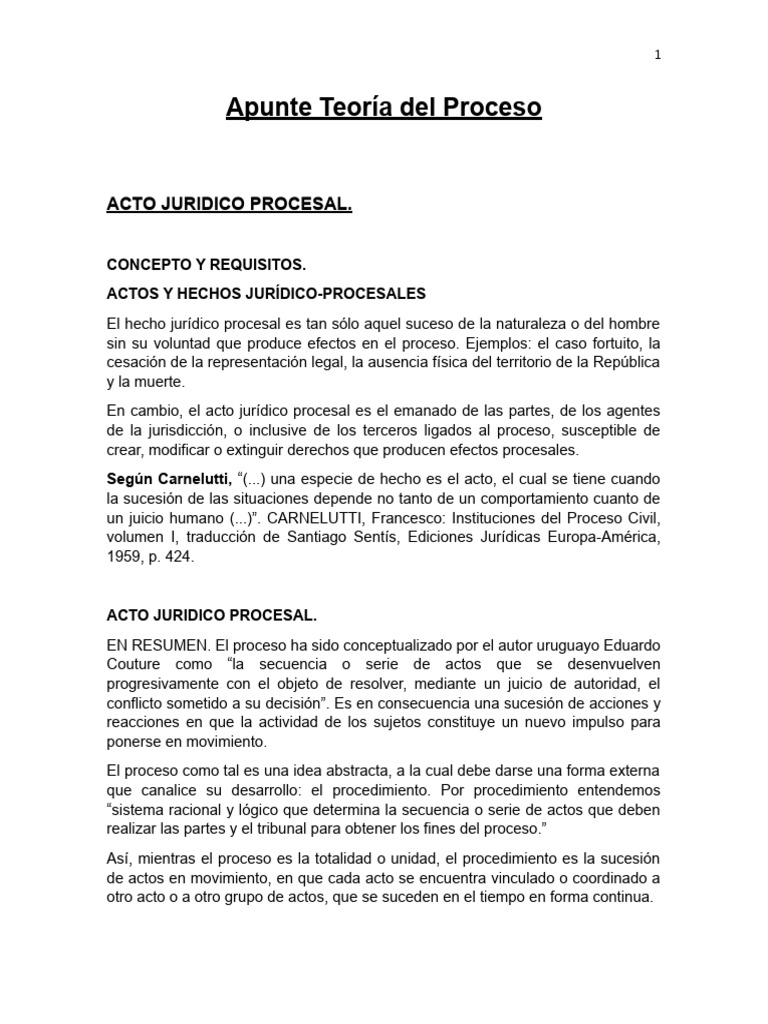 Actos Jurídicos Procesales: Conceptos y Tipos | PDF | Ley procesal ...