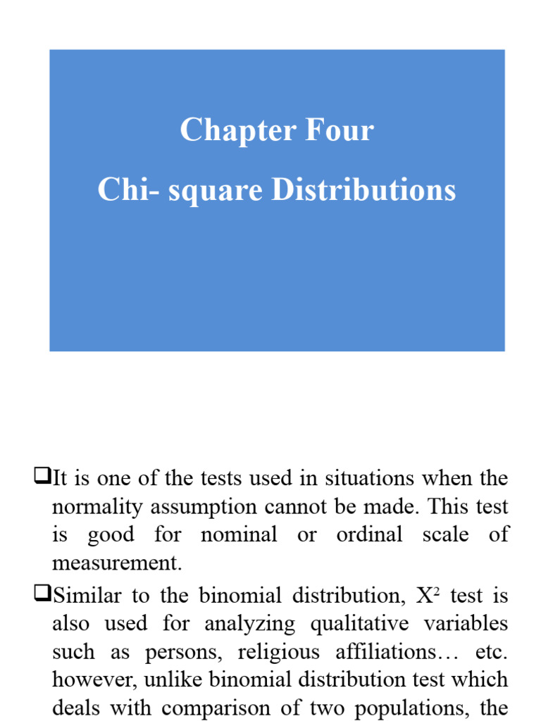 Statistics For MGT II - CH 4 | PDF | Chi Squared Distribution ...