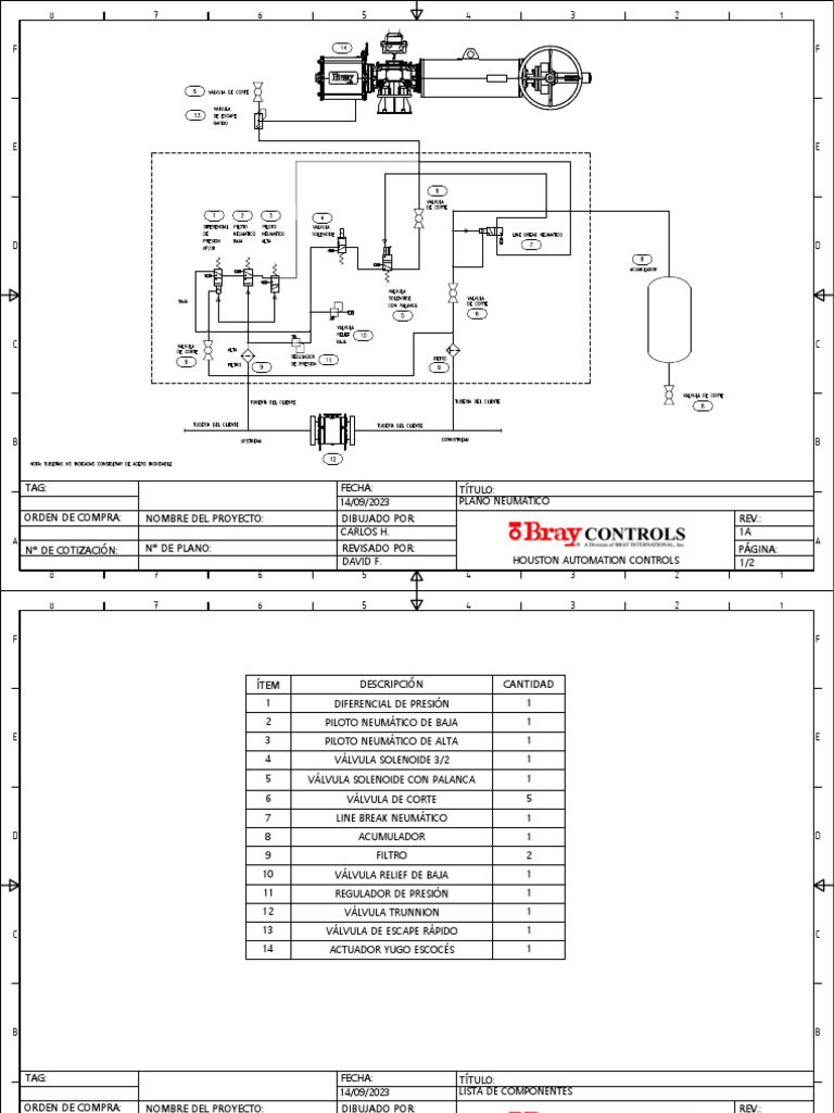 Plano Neumático y Componentes | PDF | Partes de vehículo | Ingeniería ...