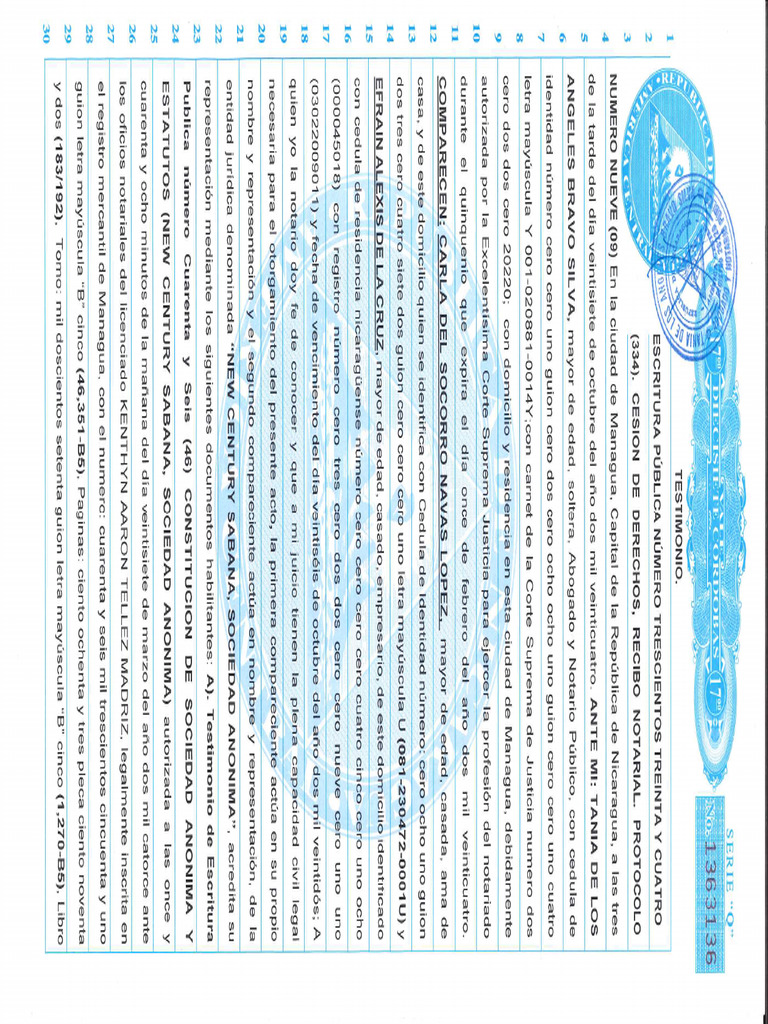 Esc 334 Cesion de Derechos y Recibo Notarial Del Lote 105 | PDF