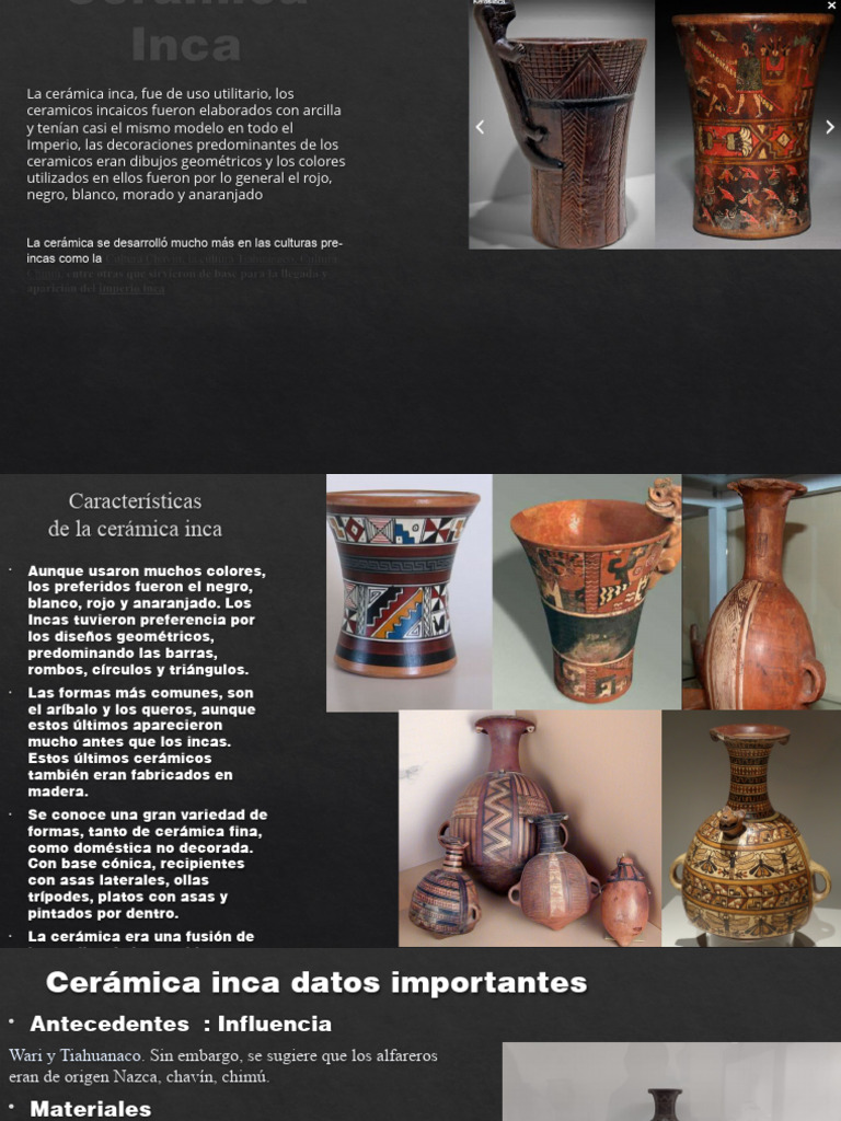 Cerámica Inca | PDF | Imperio Inca | Cerámica